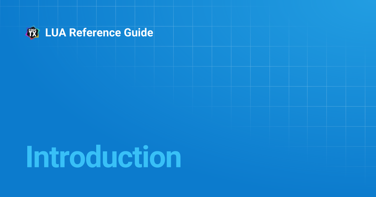Introduction | LUA Reference Guide