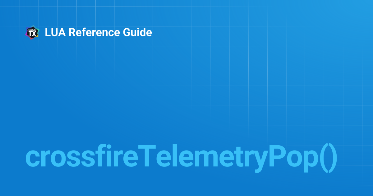 Crossfiretelemetrypop Lua Reference Guide 8679
